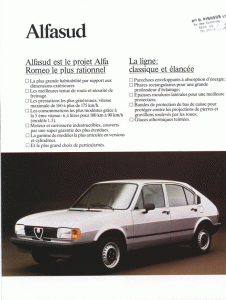 Alfasud Brochure